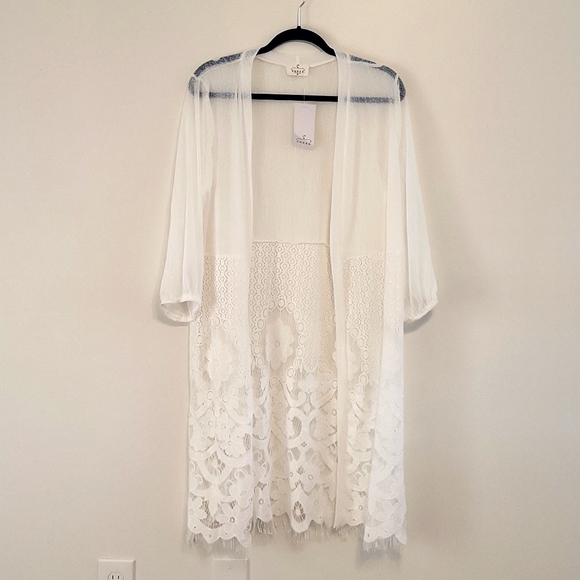 Ember | Swim | Nwt Ember White Lace Duster Cover Up | Poshmark